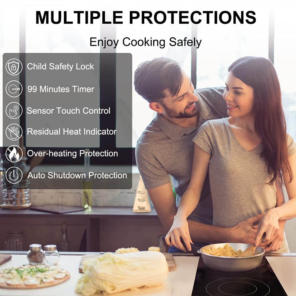 30cm Built-in Electric Hob Sensor Touch Control – Thermomate.UK